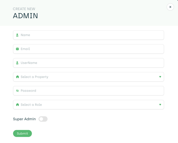 Create or Edit an Admin Profile